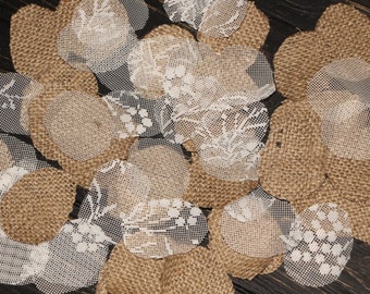 Burlap lace wedding | Etsy