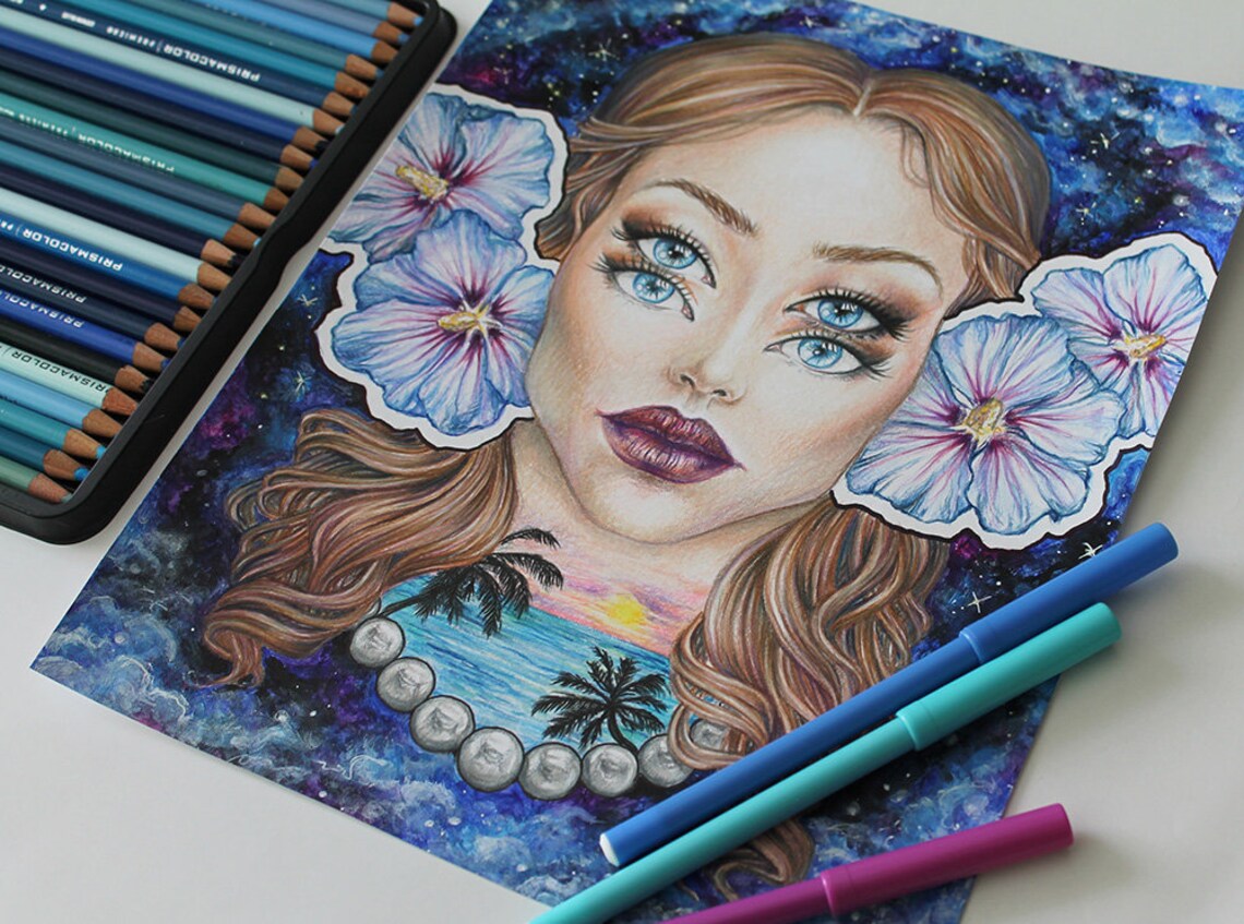 Trippy Psychadelic Portrait Painting Original Artwork - Etsy