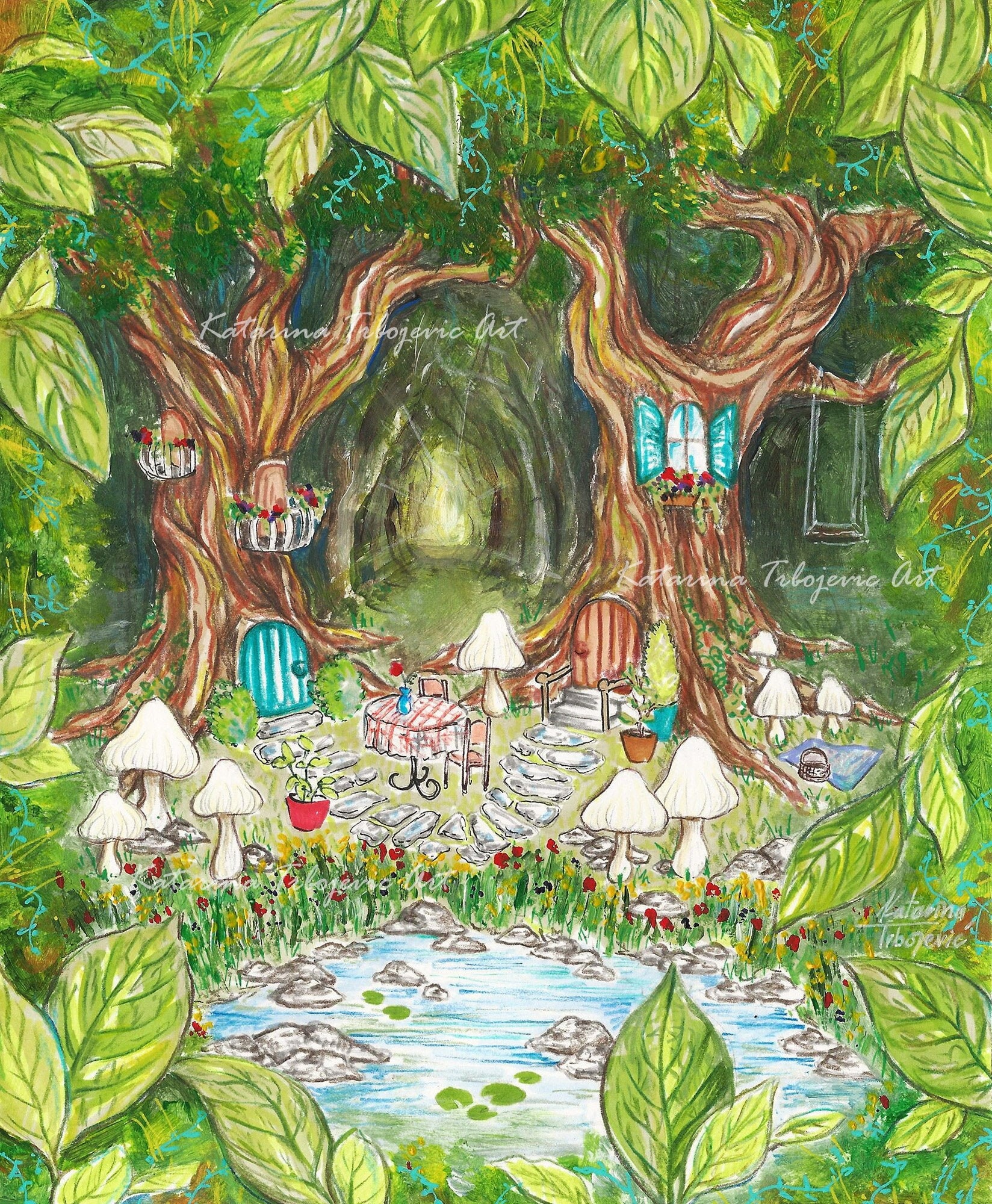 Magical Forest Drawing