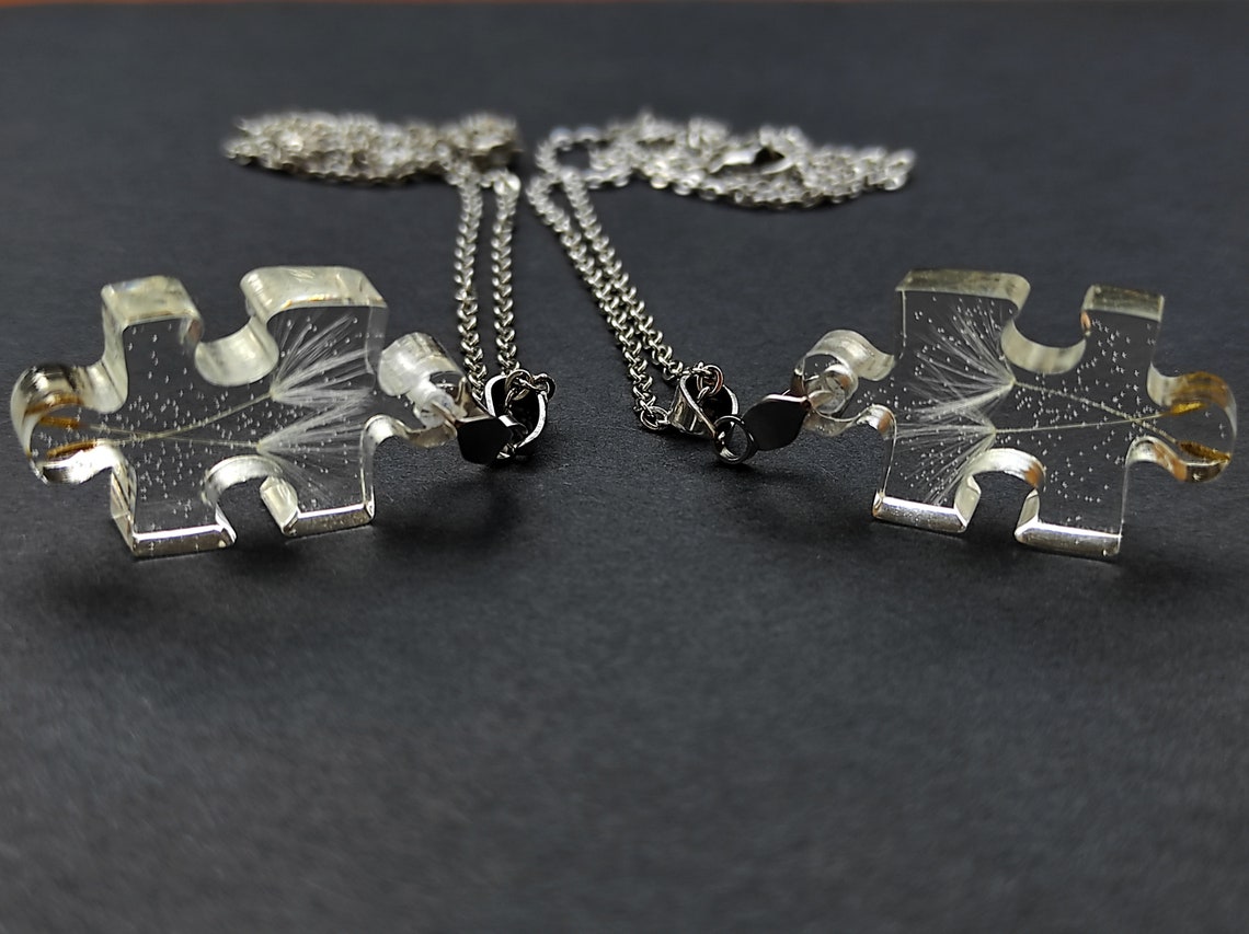 Best Friend Necklace for 2 Couples Necklace Set Dandelion - Etsy