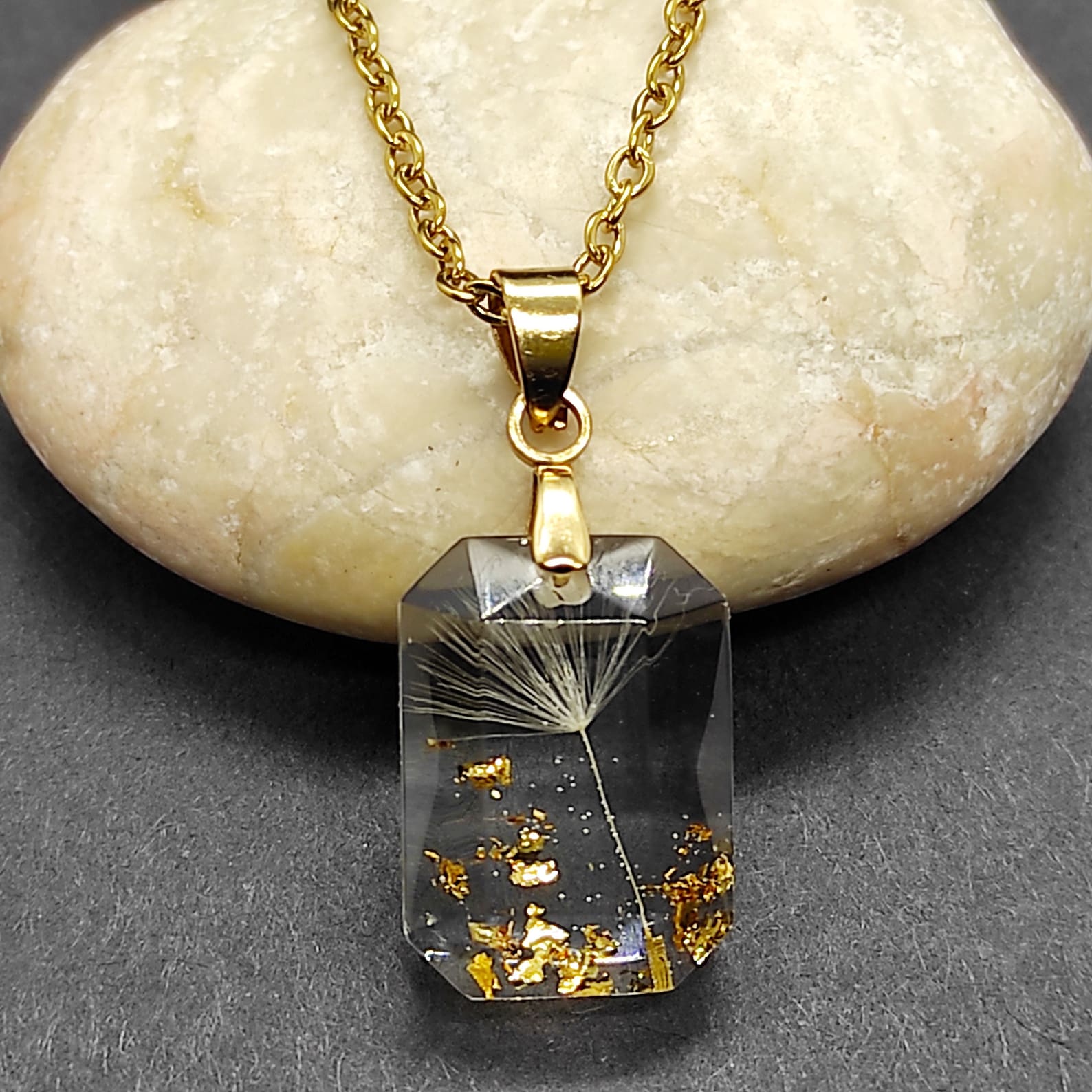 Make a Wish Necklace, Dandelion Necklace, Resin Dried Flower Jewelry - Etsy
