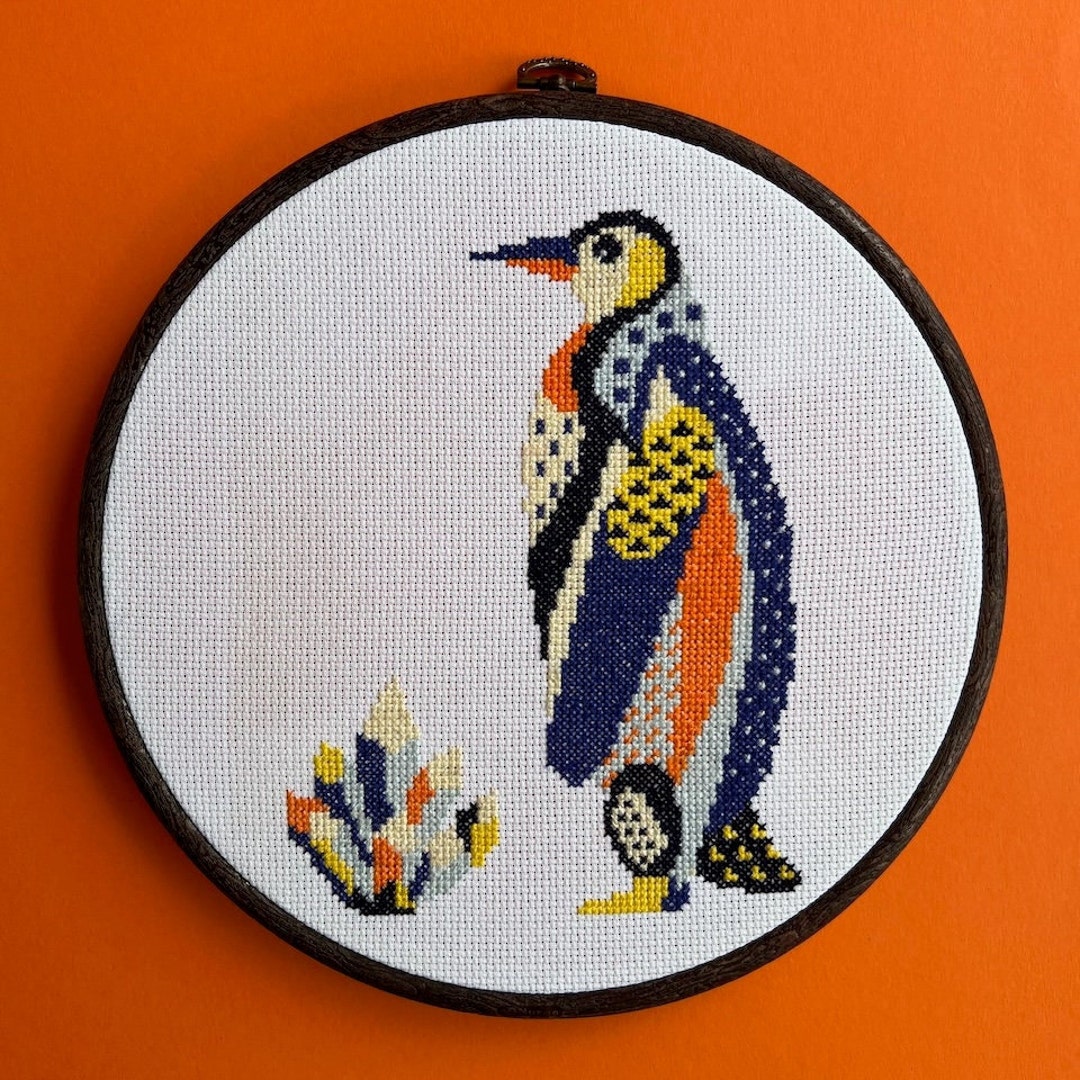 Penguin Cross Stitch Pattern: Easy Bird Embroidery (PDF Pattern) - Etsy