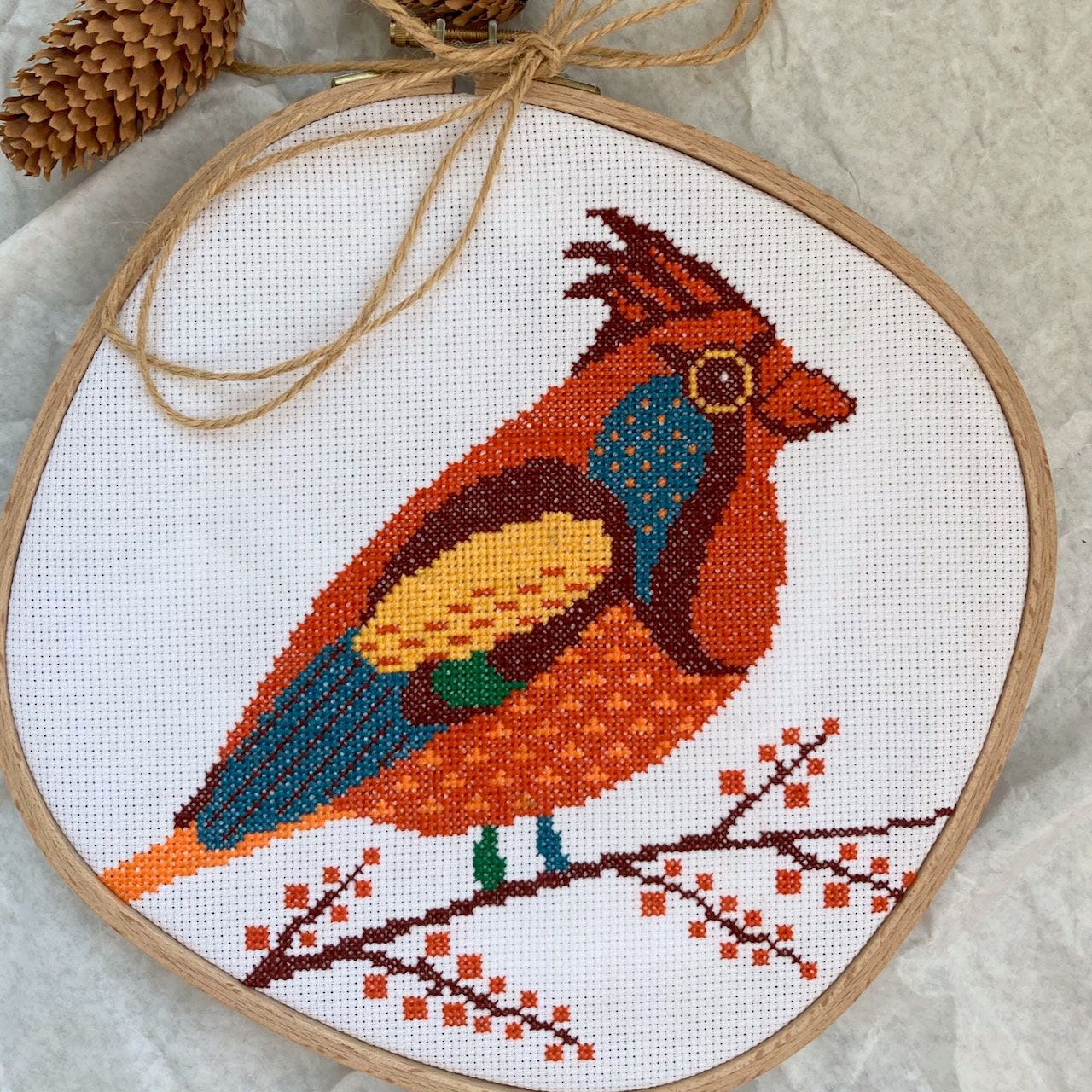 Set of 3 Bird Cross Stitch Patterns Cute Bright Forest Birds Owl Cross ...