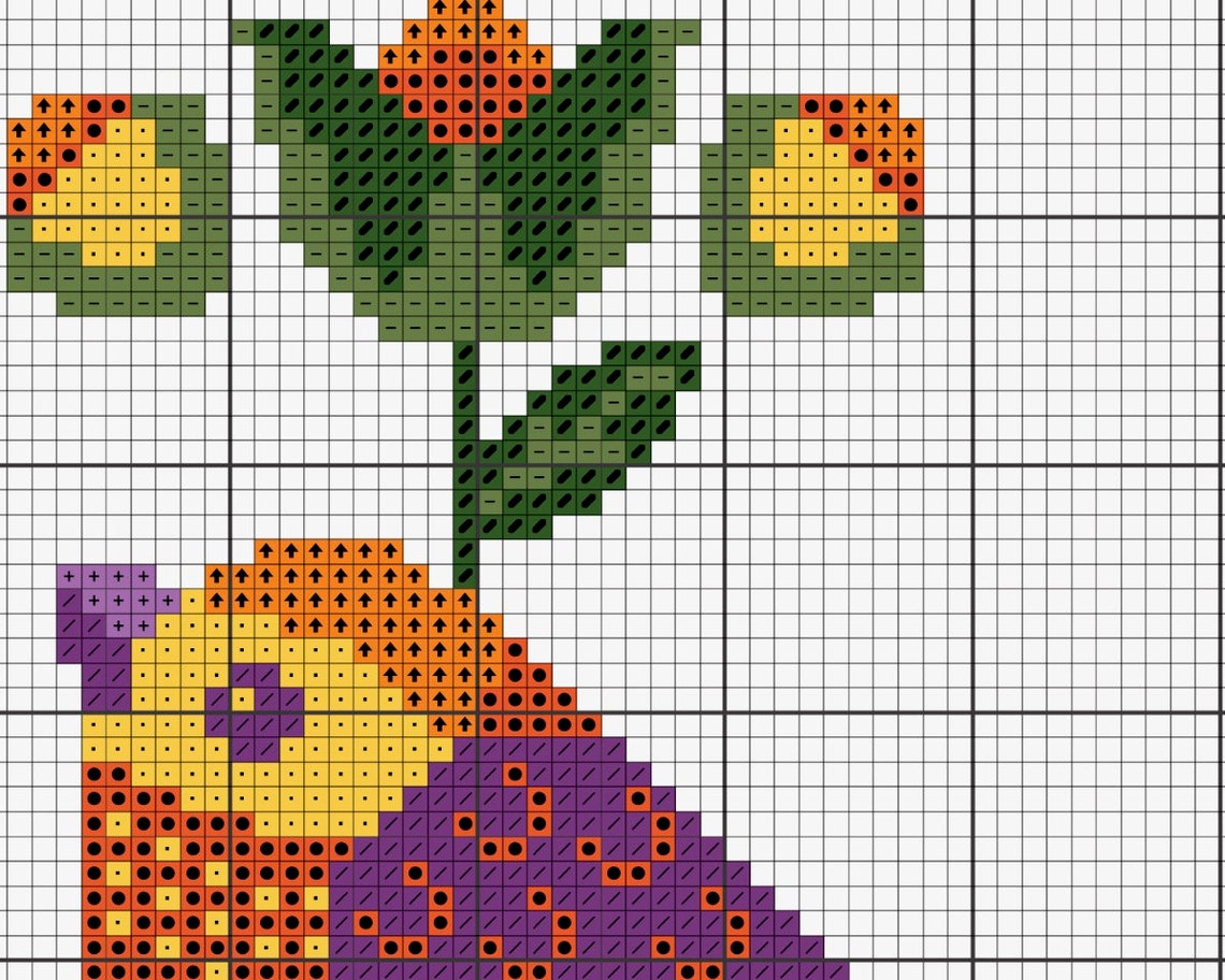 Cute Bird Molly Cross Stitch Pattern Primitive Embroidery Counted Chart ...