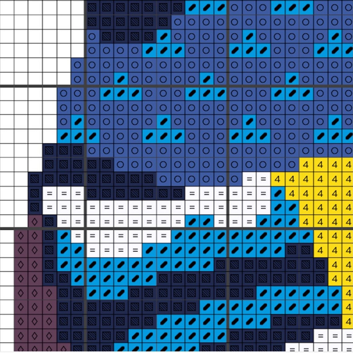 Blue Jay Cross Stitch Pattern Modern Jay Counted Chart - Etsy