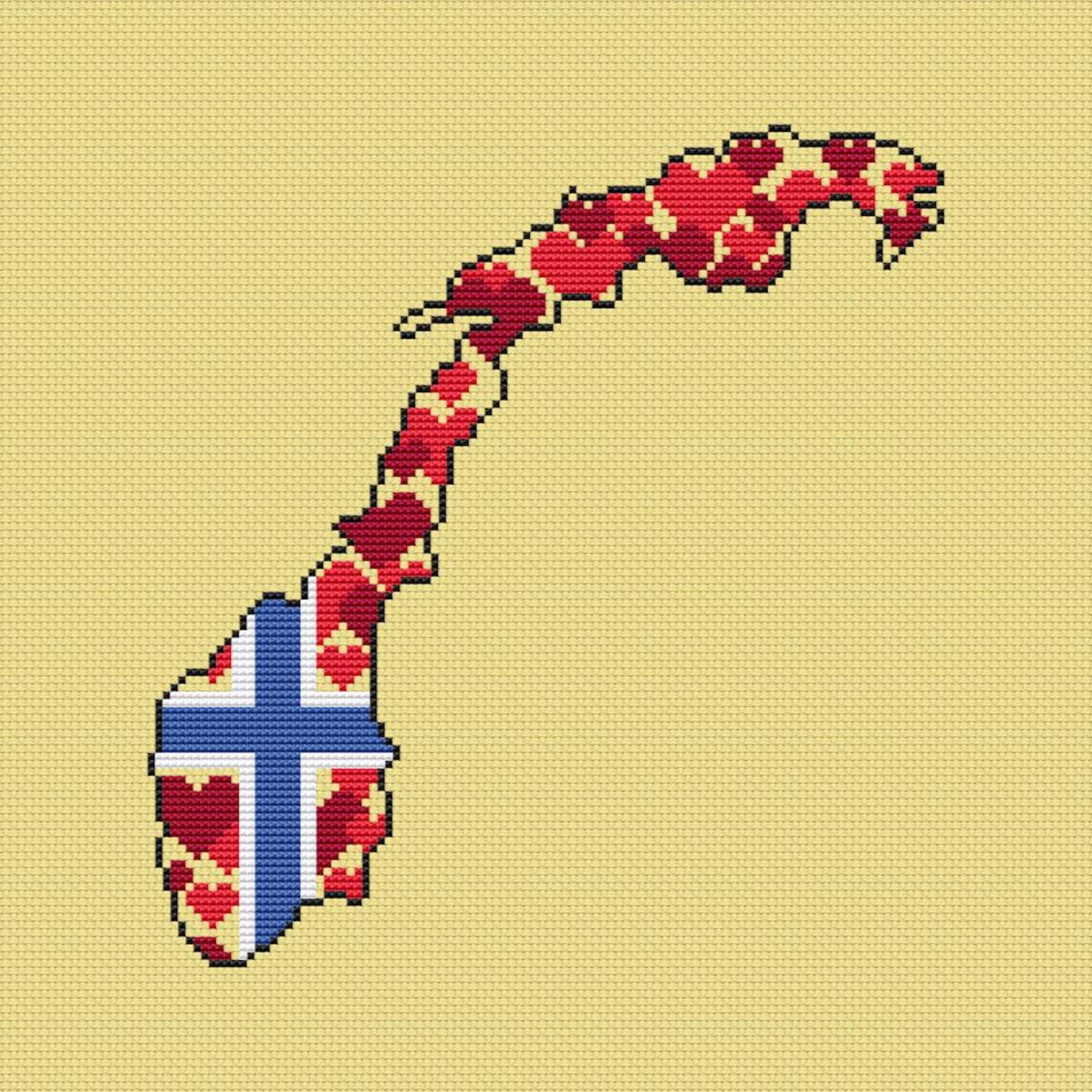 Norway Map Cross Stitch Pattern: Country Flag Embroidery (PDF) Oslo - Etsy