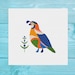 Quail Cross Stitch Pattern Folk Forest Bird Counted Chart Primitive ...