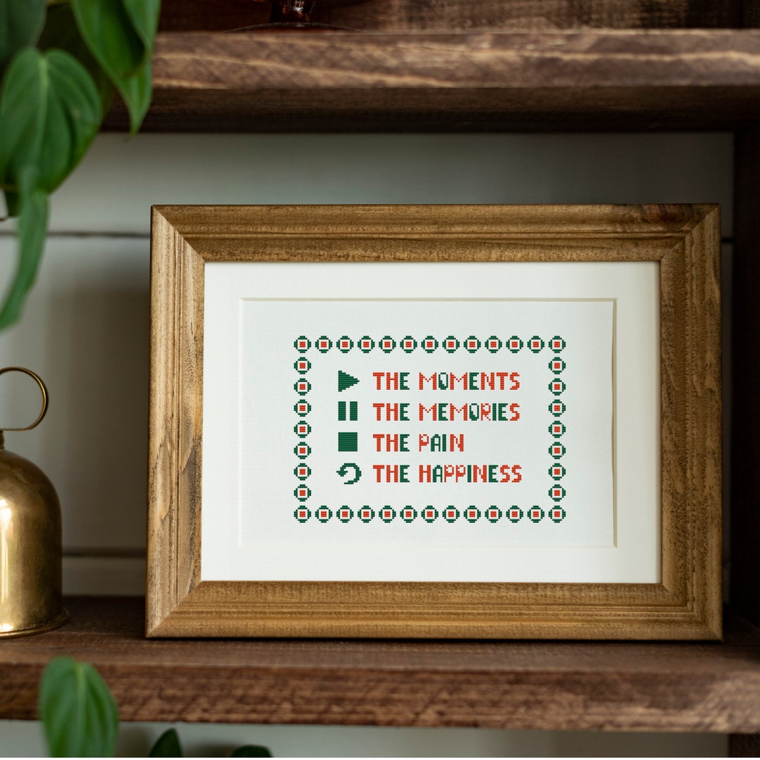 Funny Cross Stitch Pattern Poster Counted Chart Music PDF Musical Embroidery Easy Modern Cross ...
