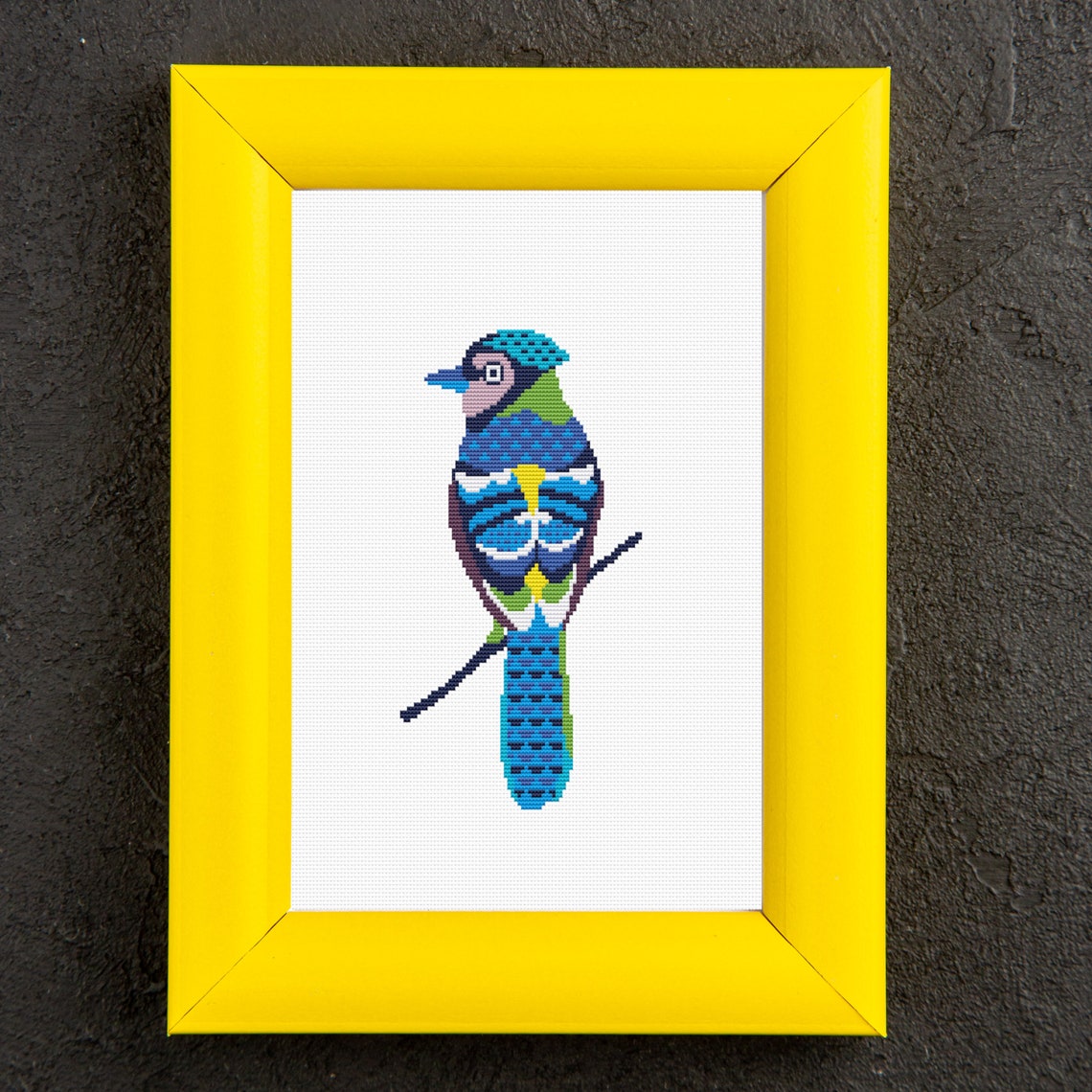 Blue Jay Cross Stitch Pattern Modern Jay Counted Chart - Etsy