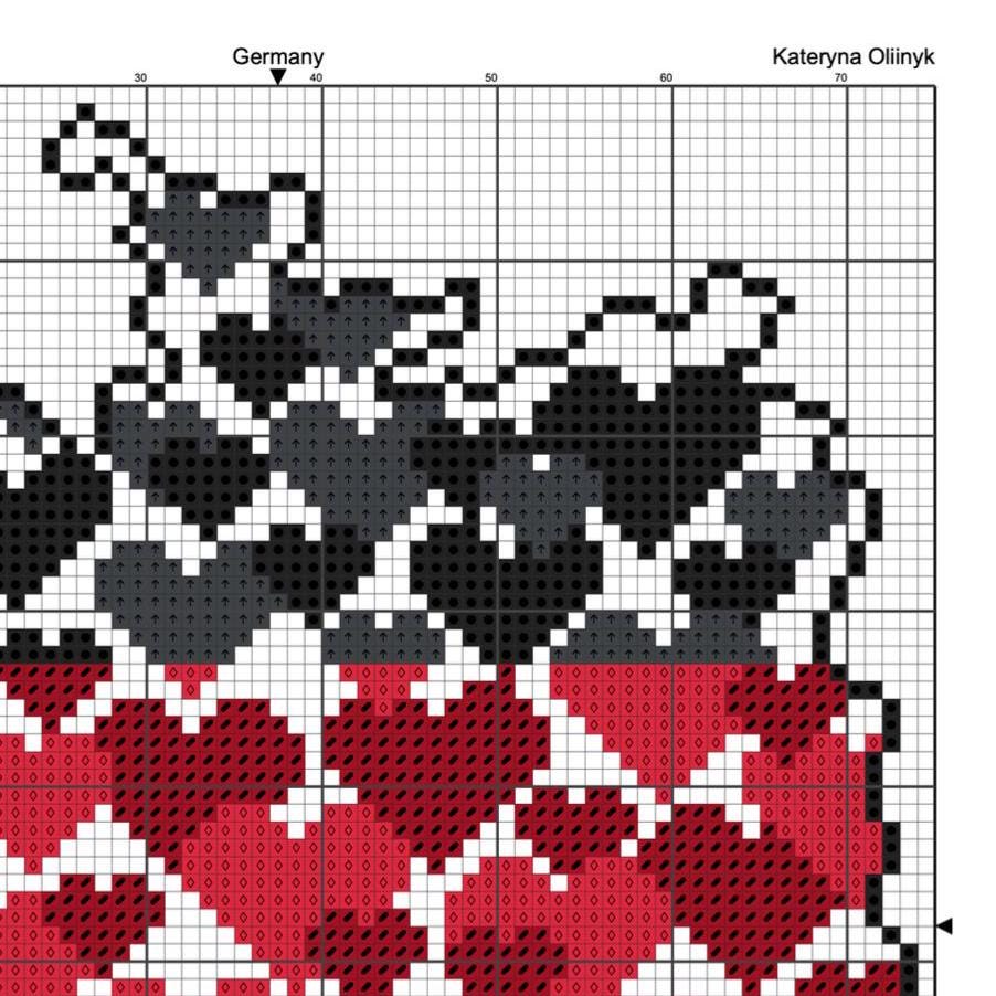 Germany Cross Stitch Pattern Map of Germany Flag Germany Embroidery ...