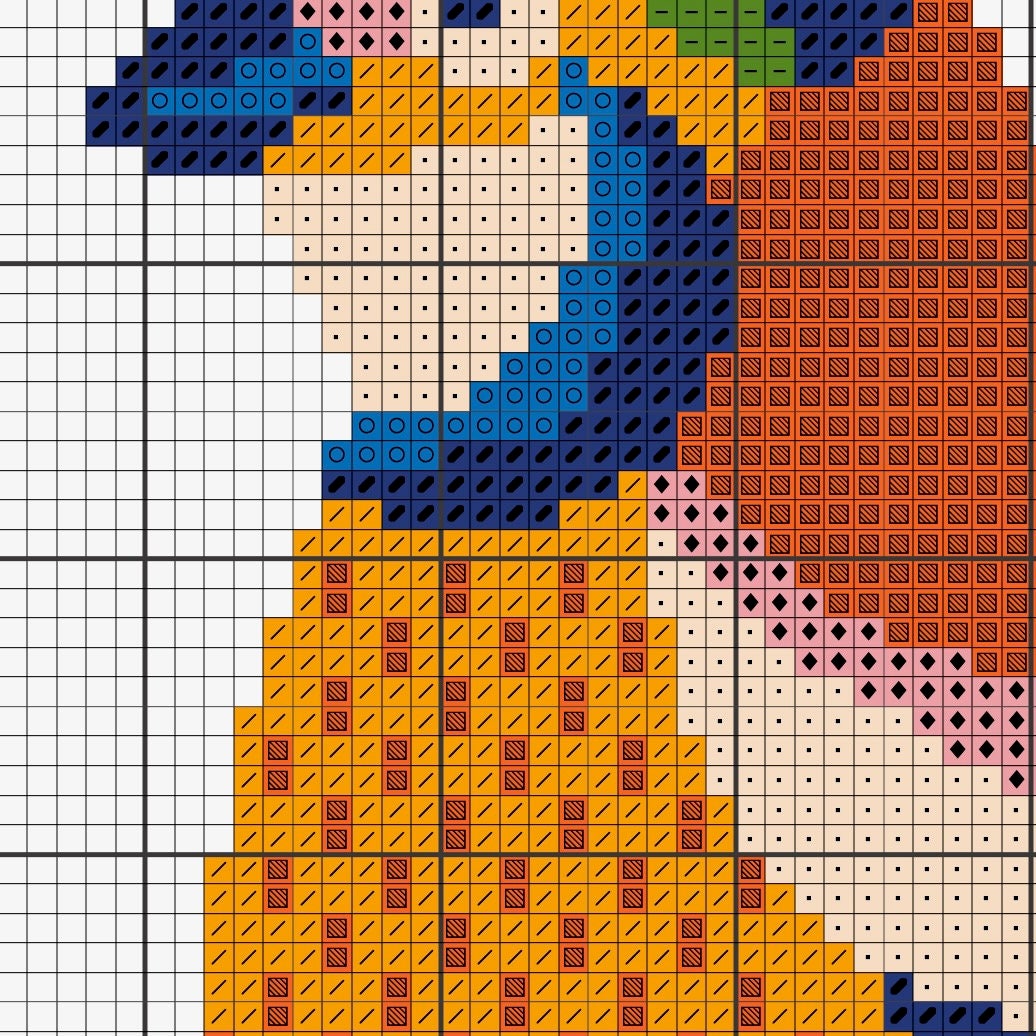 Quail Cross Stitch Pattern Folk Forest Bird Counted Chart Primitive ...