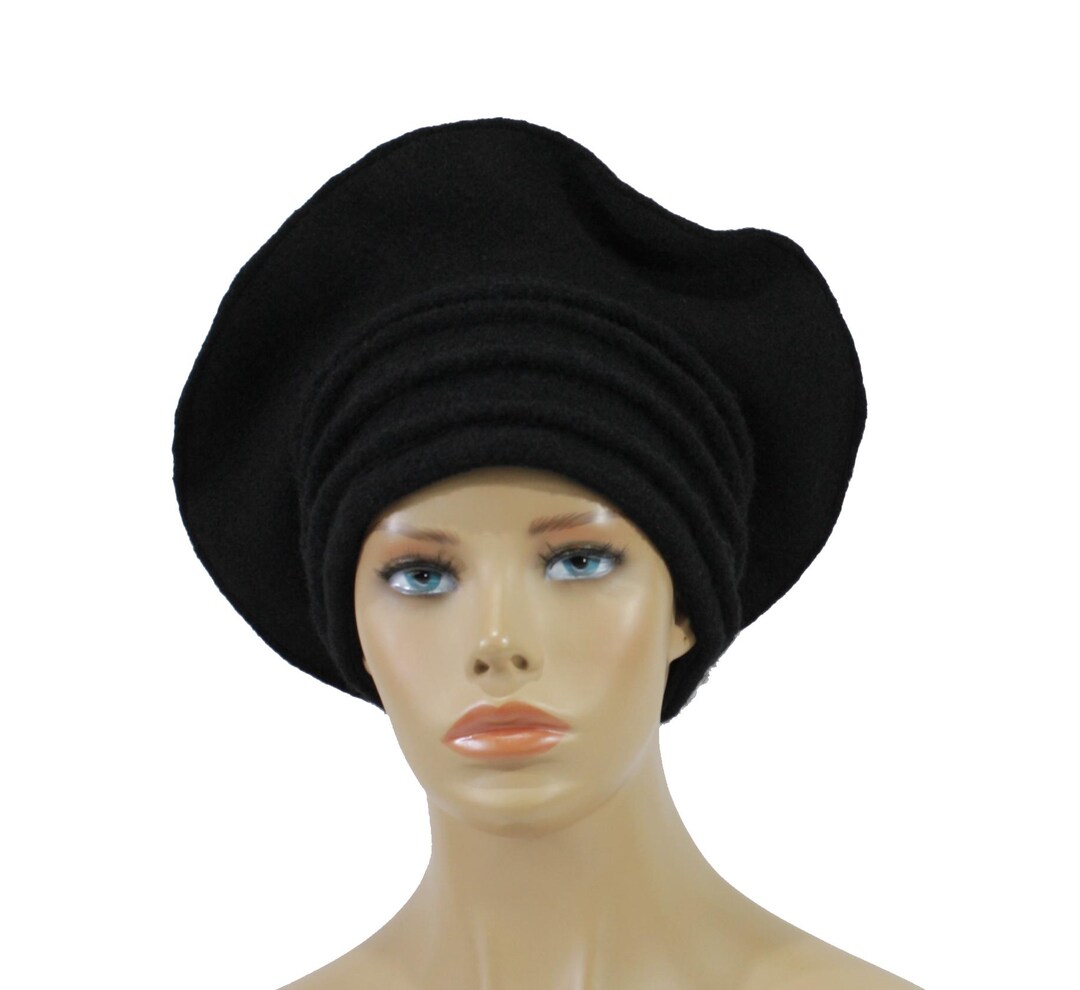 Beret Felted Hat Beret Hat Winter Hat Balloon Hat Wool Hat Felt Hat ...