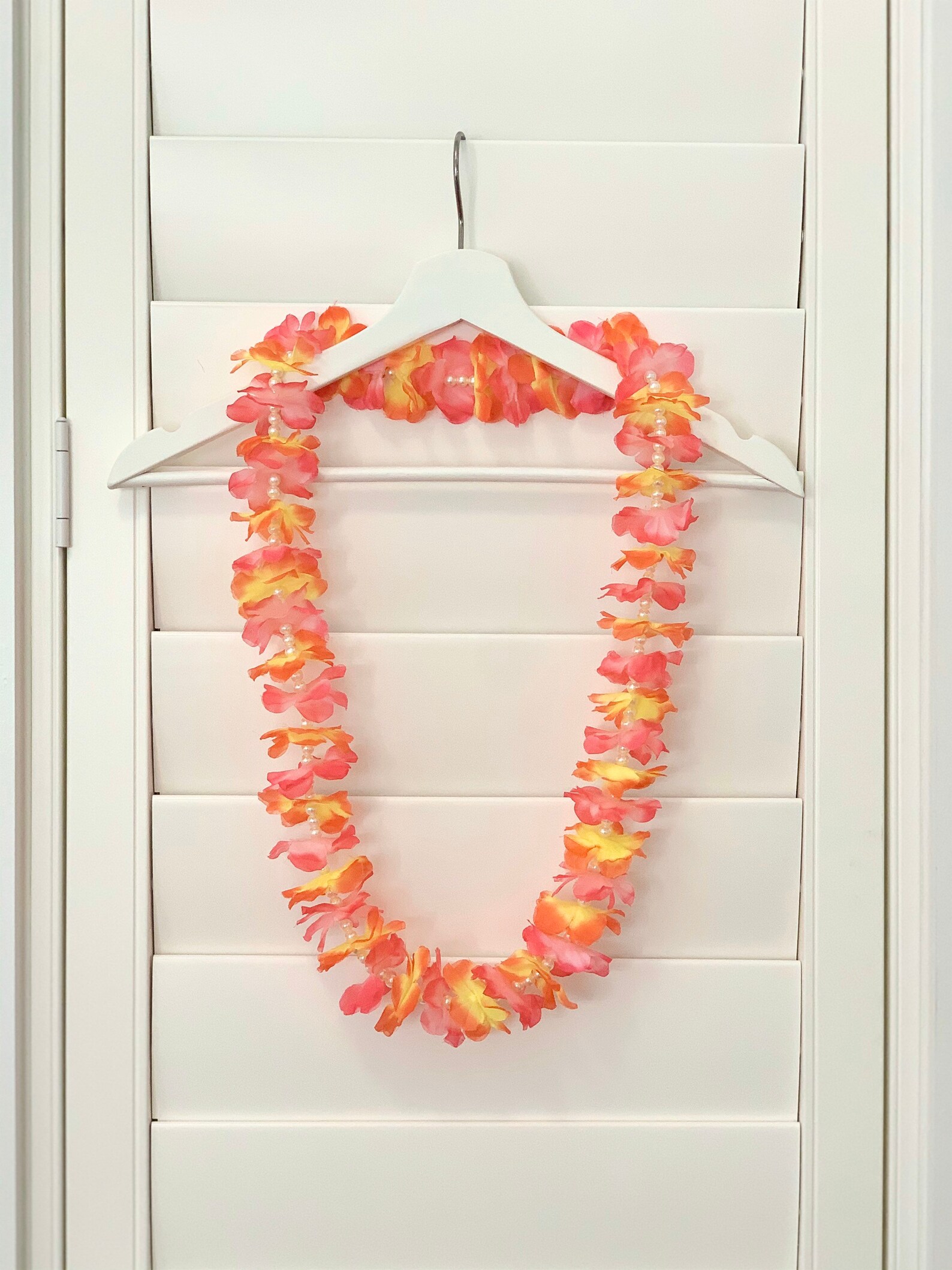 Pink & Orange Graduation Pearl Beaded Lei - Etsy