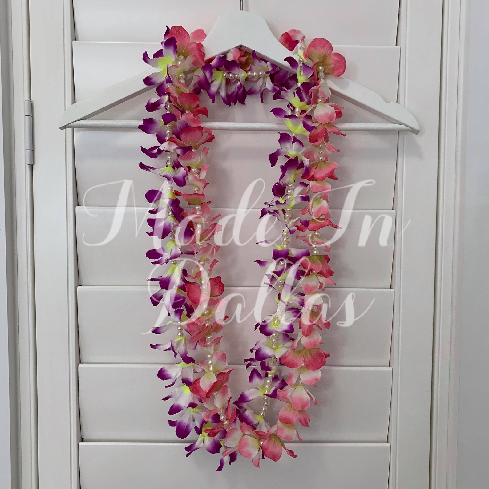 Pink & Orange Graduation Pearl Beaded Lei - Etsy