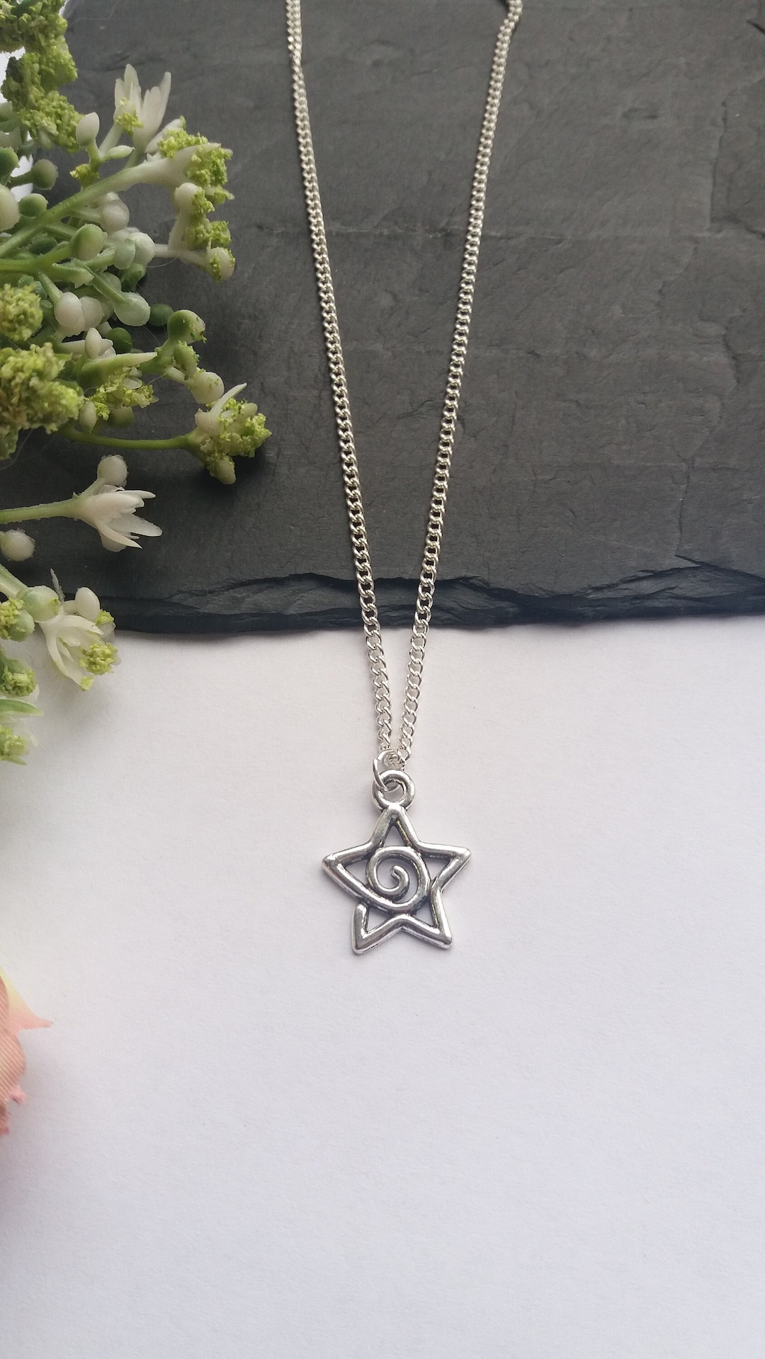Star Necklace, Silver Star Gift, Star Charm Necklace, Star Gift, Star ...