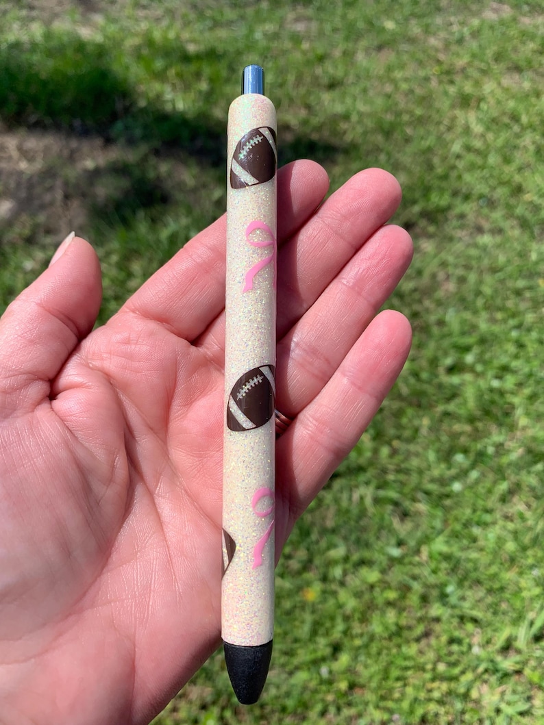 Footballs and Bows, Football, Bows, Resin Pen: Handmade Papermate ...