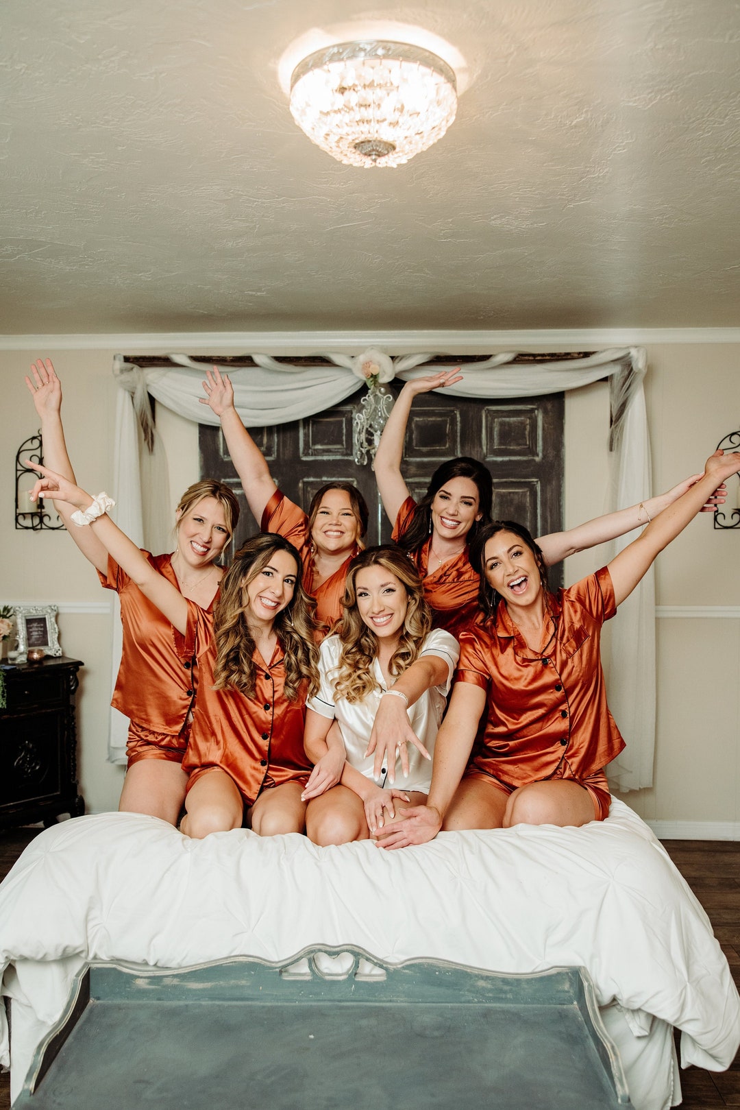 Bridesmaid Pjs | Shorty Pajamas | Silky Satin Pajamas | Bridal Party ...