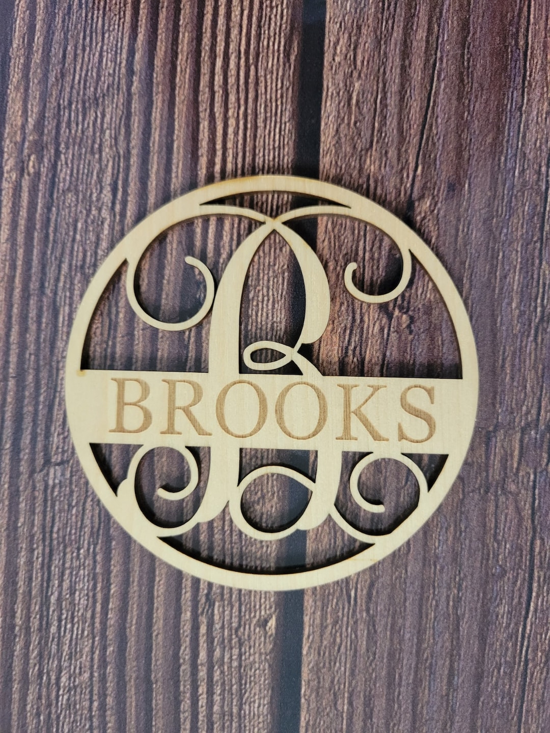 Unfinished DIY Wooden DIY Personalized Initial Ornament Cutout - Paint ...