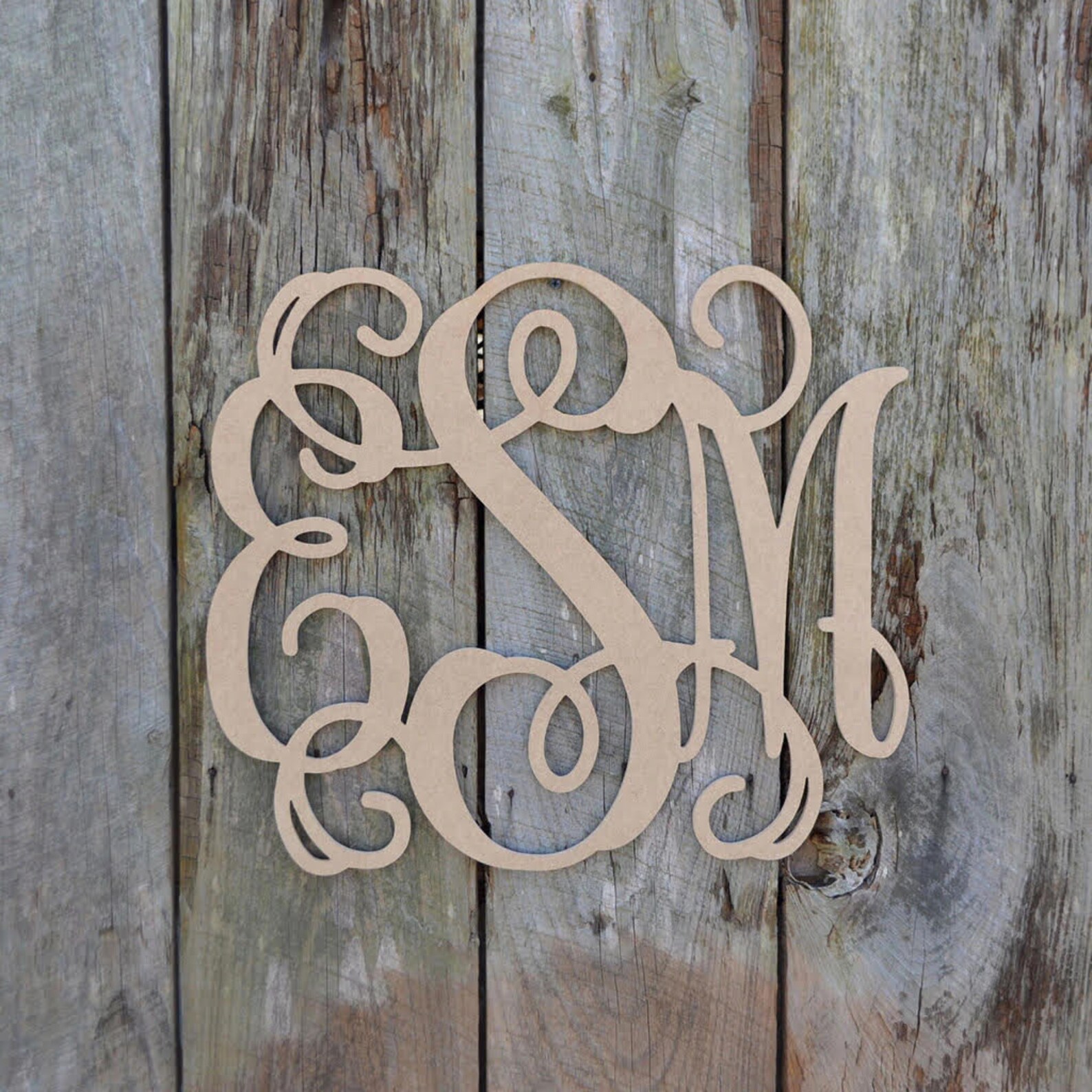 Unfinished DIY Wooden Monogram Ready to Paint Monogram | Etsy
