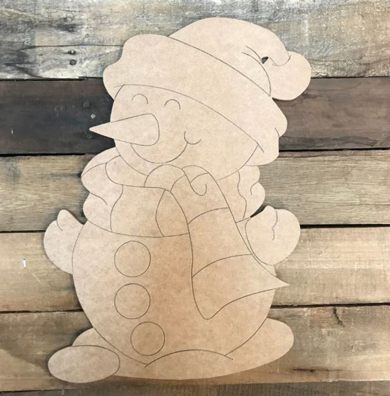 Unfinished DIY Wooden Snowman Cut Out Paint Your Own Winter - Etsy UK
