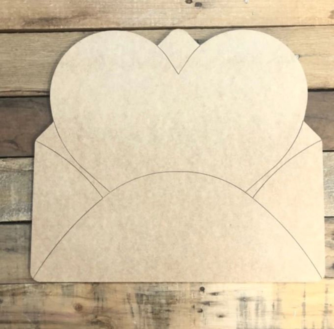 Unfinished DIY Wooden Envelope and Hearts Cut Out Paint Your - Etsy