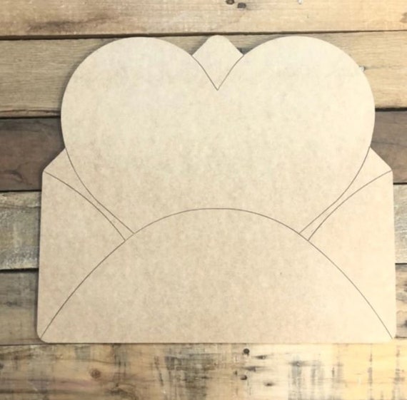 Unfinished DIY Wooden Envelope and Hearts Cut Out Paint Your | Etsy