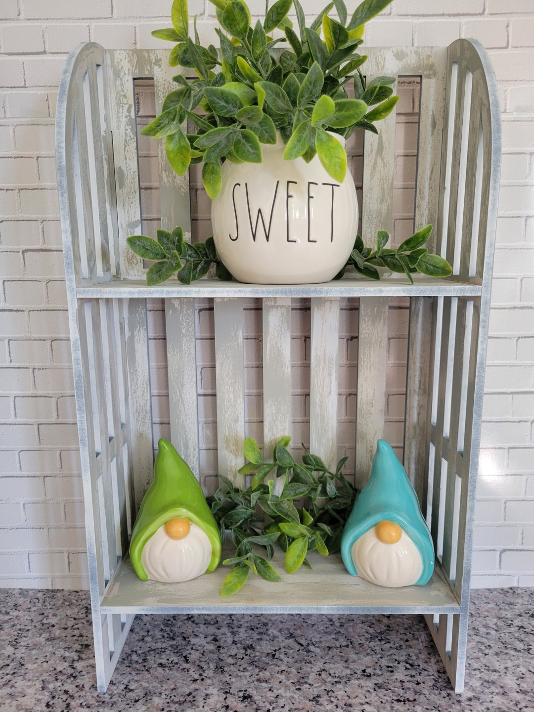 Unfinished DIY Wooden 2 Tiered Shelf for Decor- Paint Your Own Tiered ...