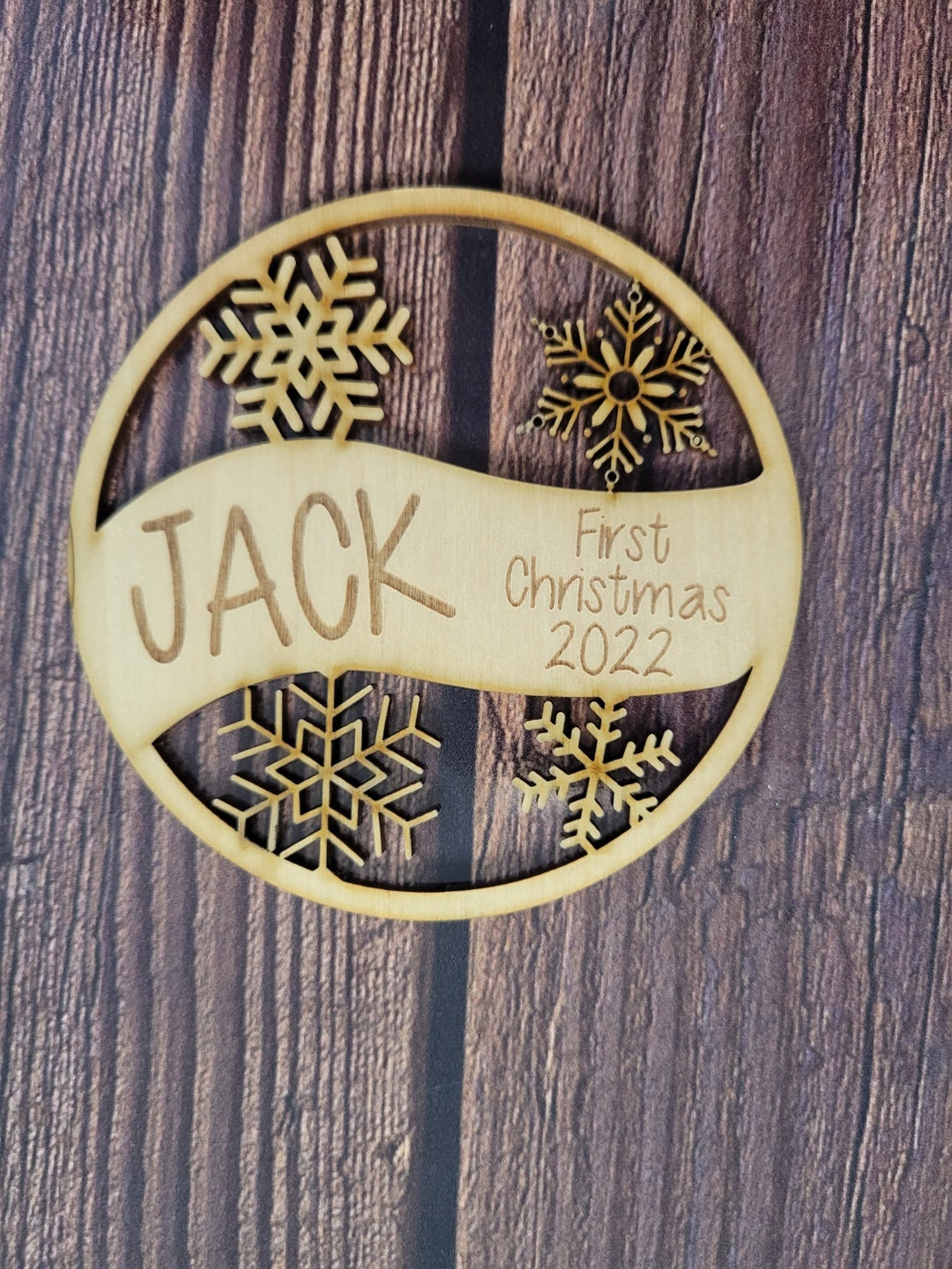 Unfinished DIY Wooden DIY Personalized Snowflakes Baby's First ...