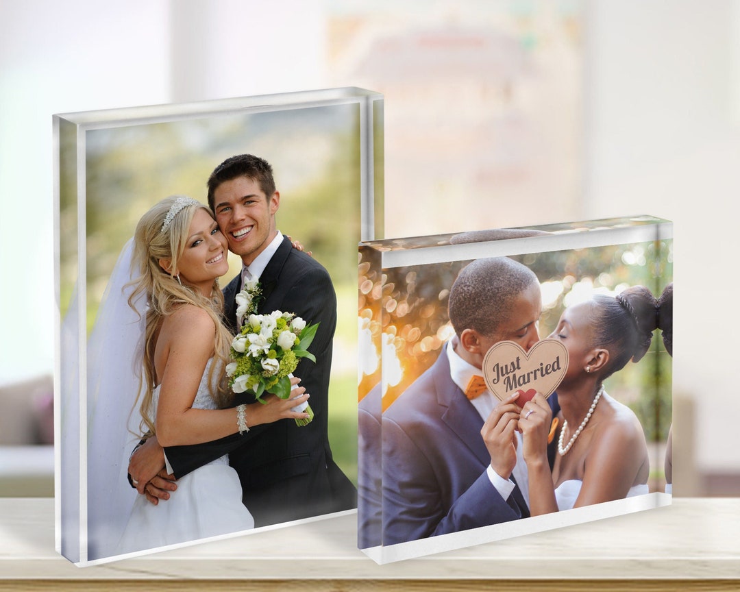 Acrylic Glass Photo Block, Crystal Glass Photo, Wedding Photos ...