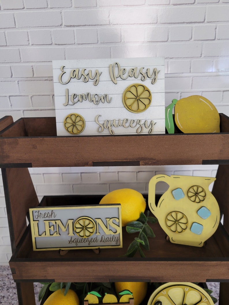 Unfinished DIY Wooden Blank Fresh Lemons Tier Tray Decor - Etsy