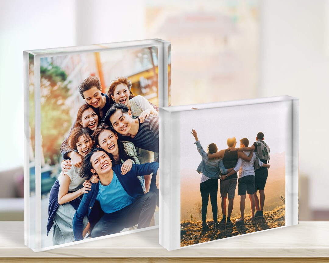 Acrylic Glass Photo Block, Crystal Glass Photo, Friends Photos ...