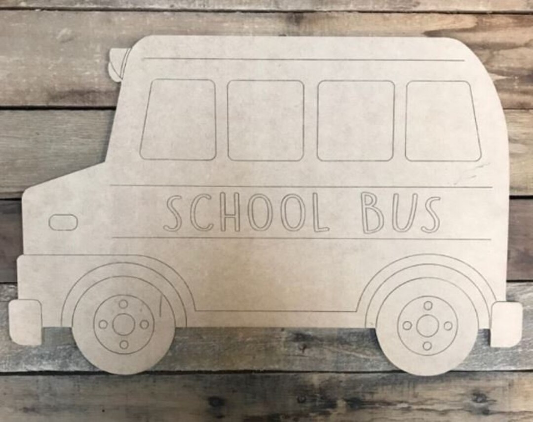 Paint and Sip: DIY Wood Art, School Bus Cut Out - Paint Your Own Decor ...