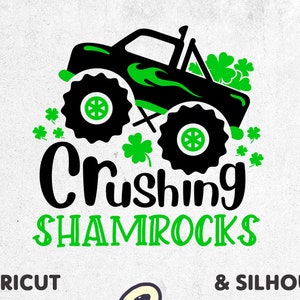 Crushing Shamrocks Monster Truck SVG, St Patricks Day Shirt Svg, Boy St ...