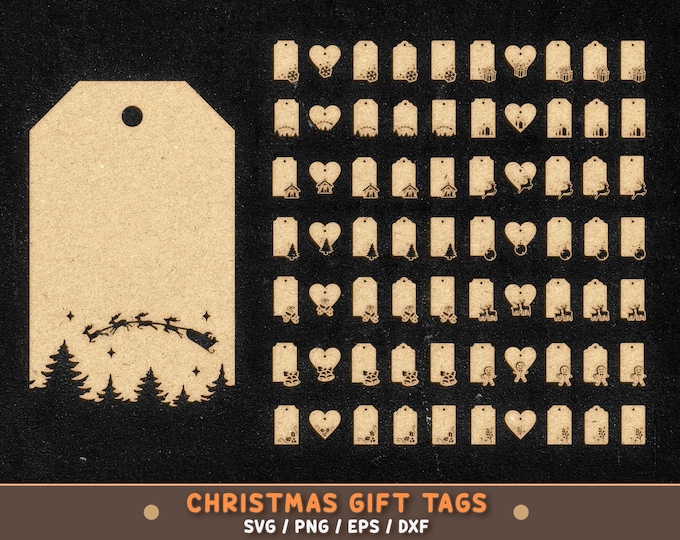Shaker Gift Tag SVG - Cut File for Cricut Silhouette Glowforge - Etsy ...