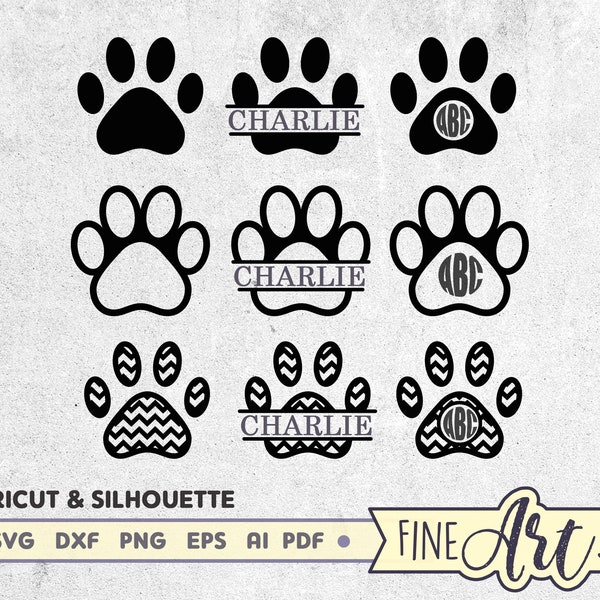 Dog Paw Svg - Etsy