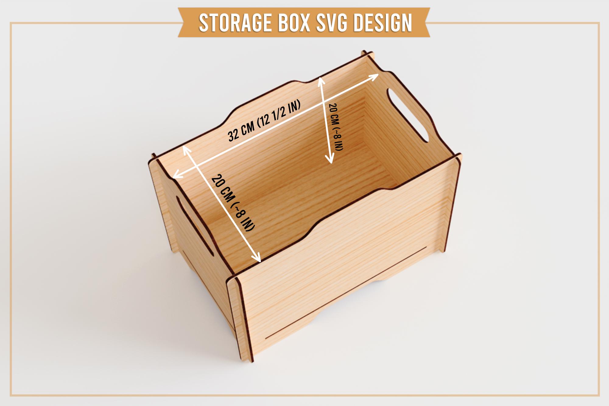 Laser Cut Storage Box SVG, Stackable Organizer Template (digital ...