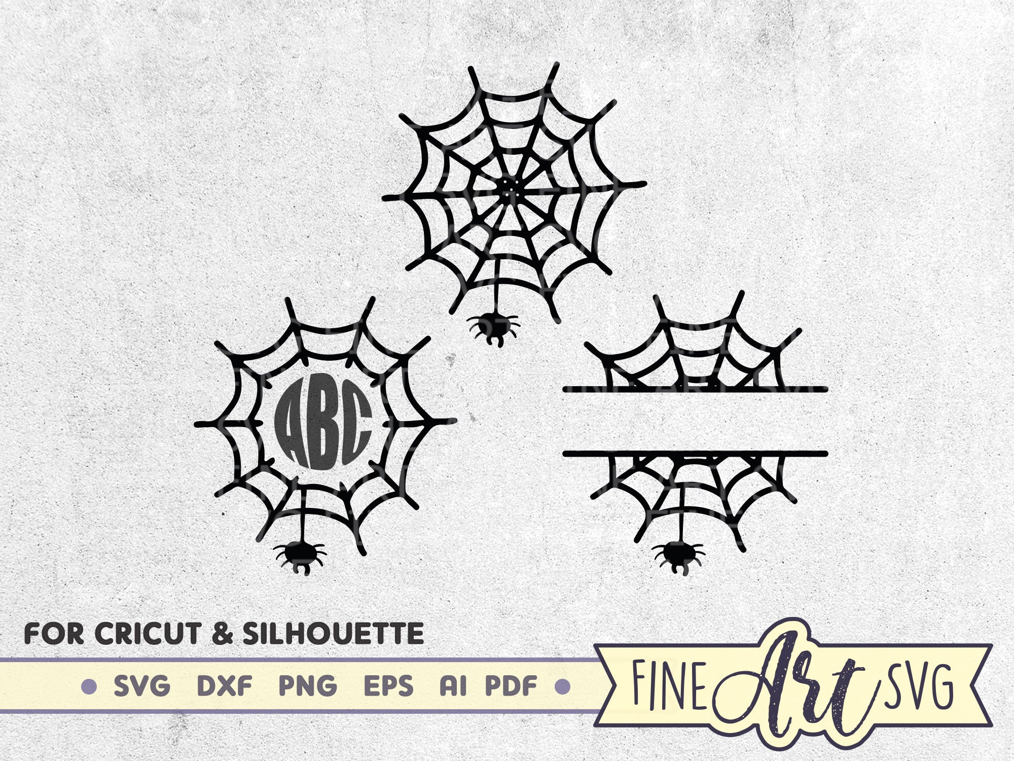 Spider web svg monogram frame svg spider web frame svg | Etsy