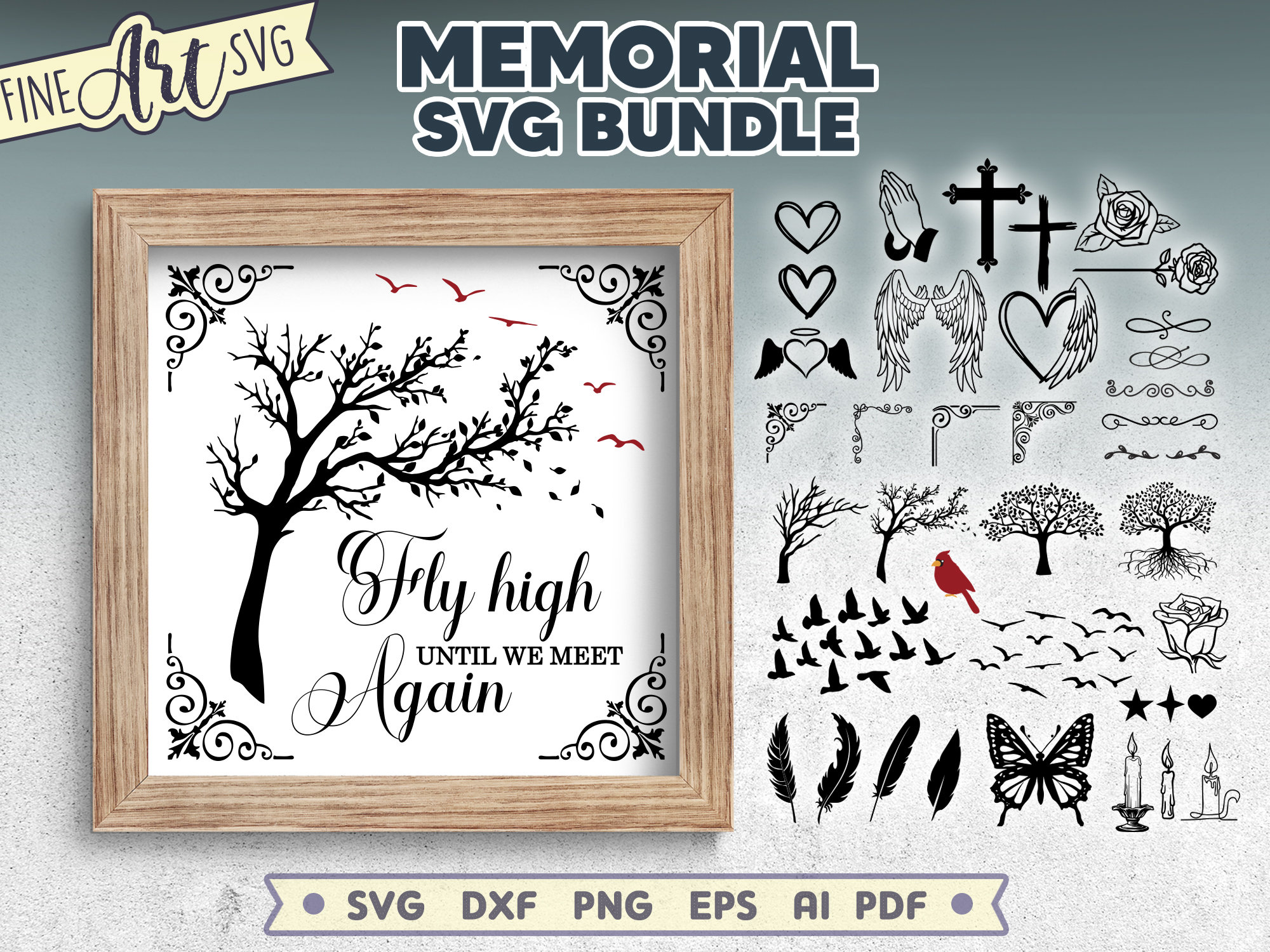 Memorial SVG Bundle, Remembrance Svg, Family Loss Svg, Farmhouse Sign ...