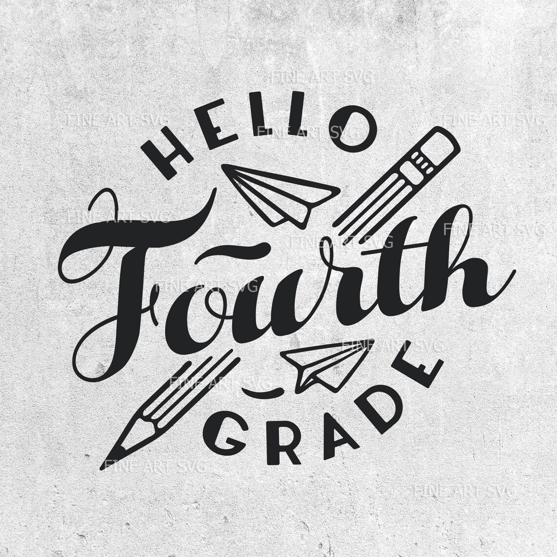 Hello Fourth Grade Svg Back to School Svg School Svg 4th - Etsy