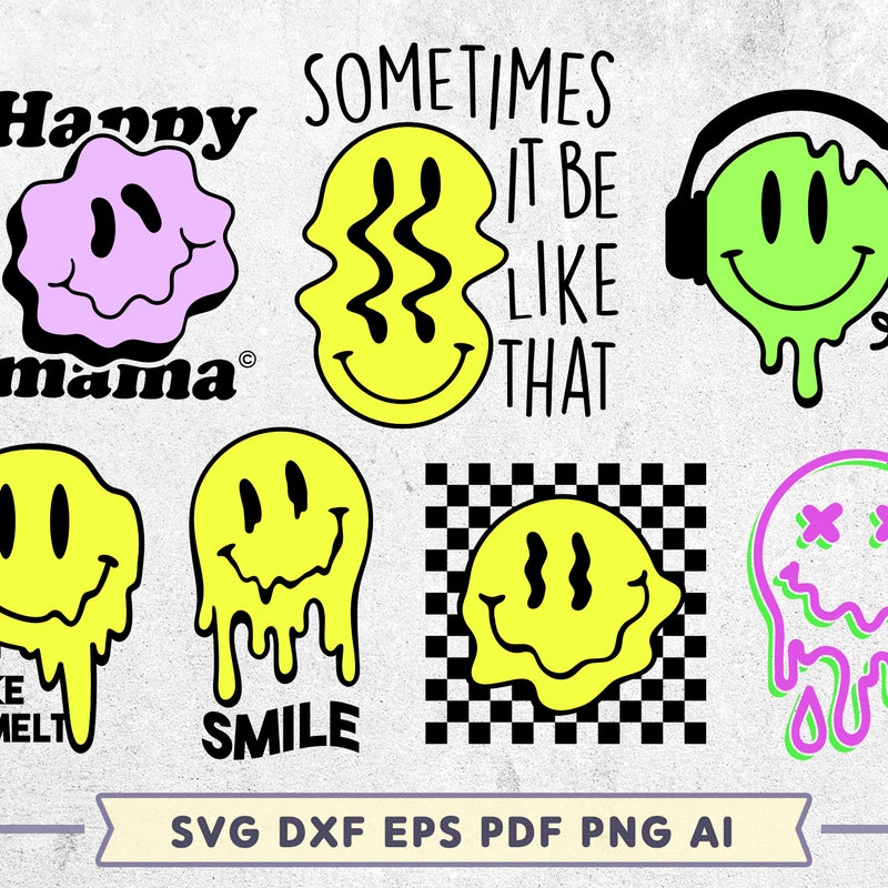 Smiley Face Svg - Etsy