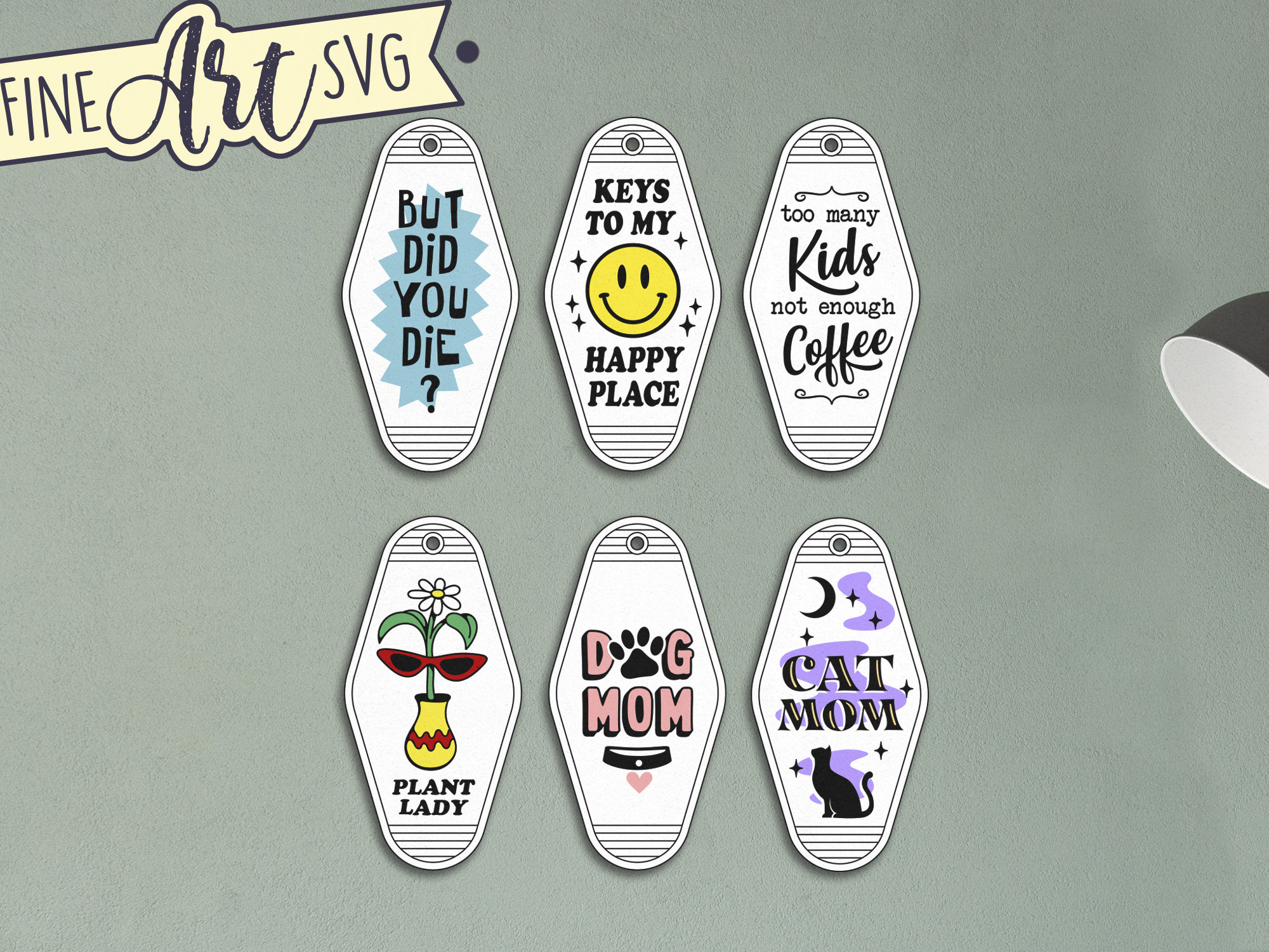 Retro Motel Keychain SVG Bundle: Trendy Designs, Cricut Files - Etsy