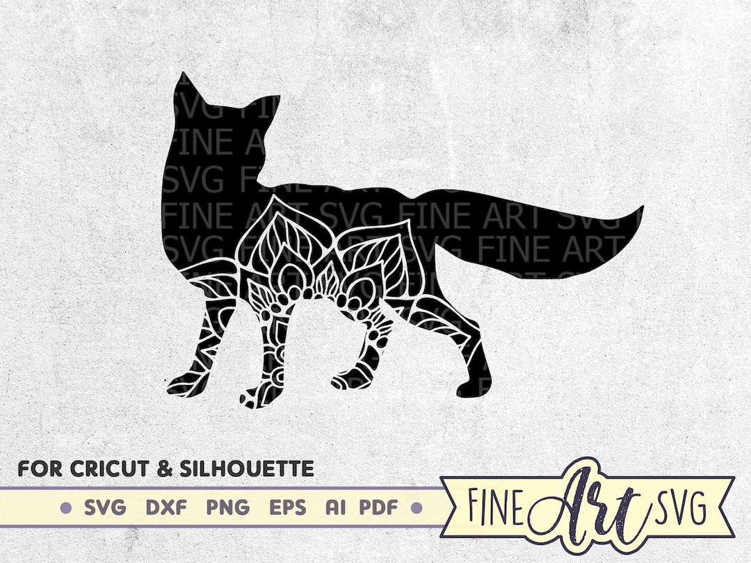 Fox Mandala SVG File - Boho Shirt Svg - Floral Fox Silhouette Cut File ...