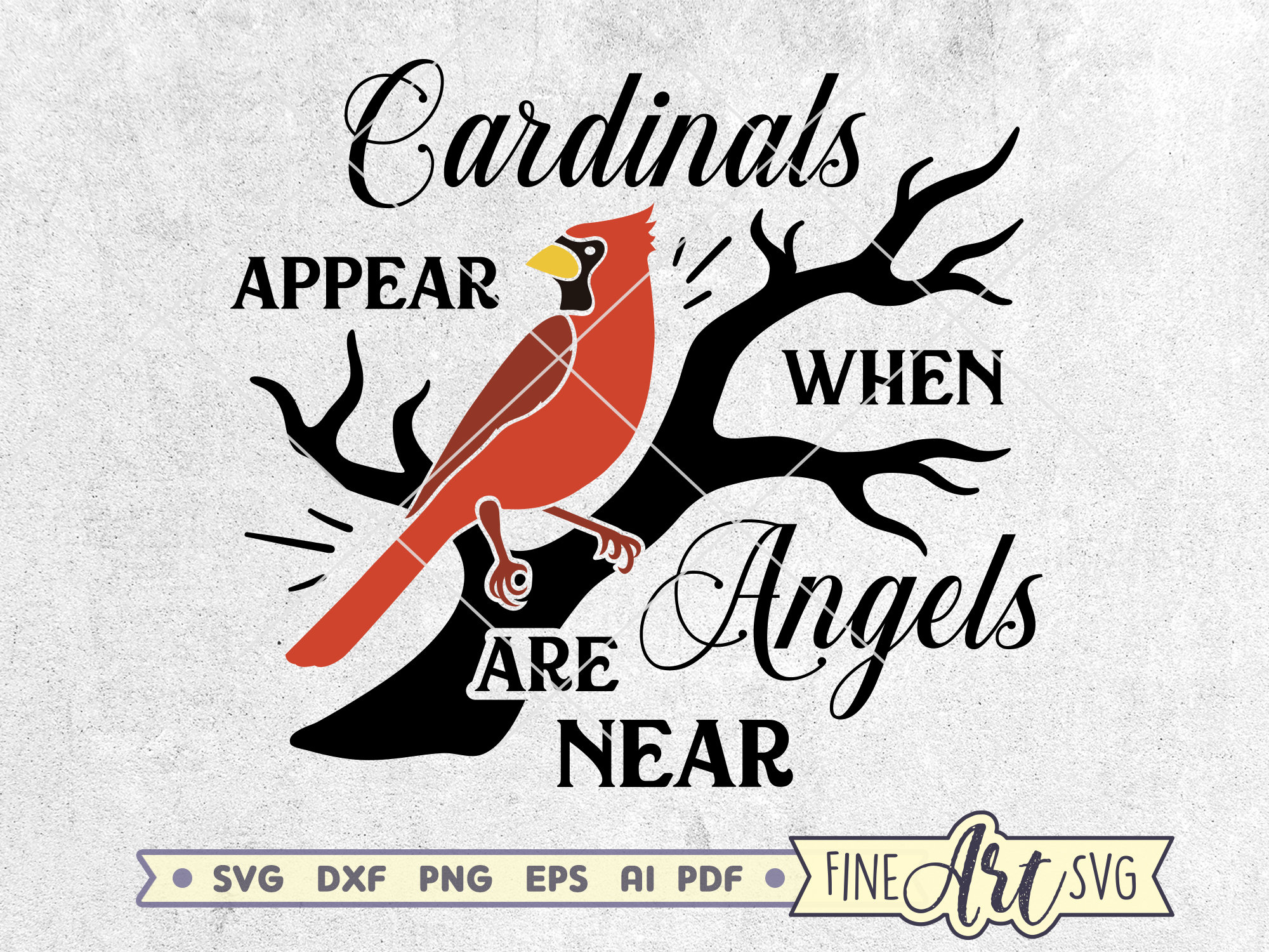 Cardinals Appear When Angels Are Near SVG File Red Cardinal | Etsy
