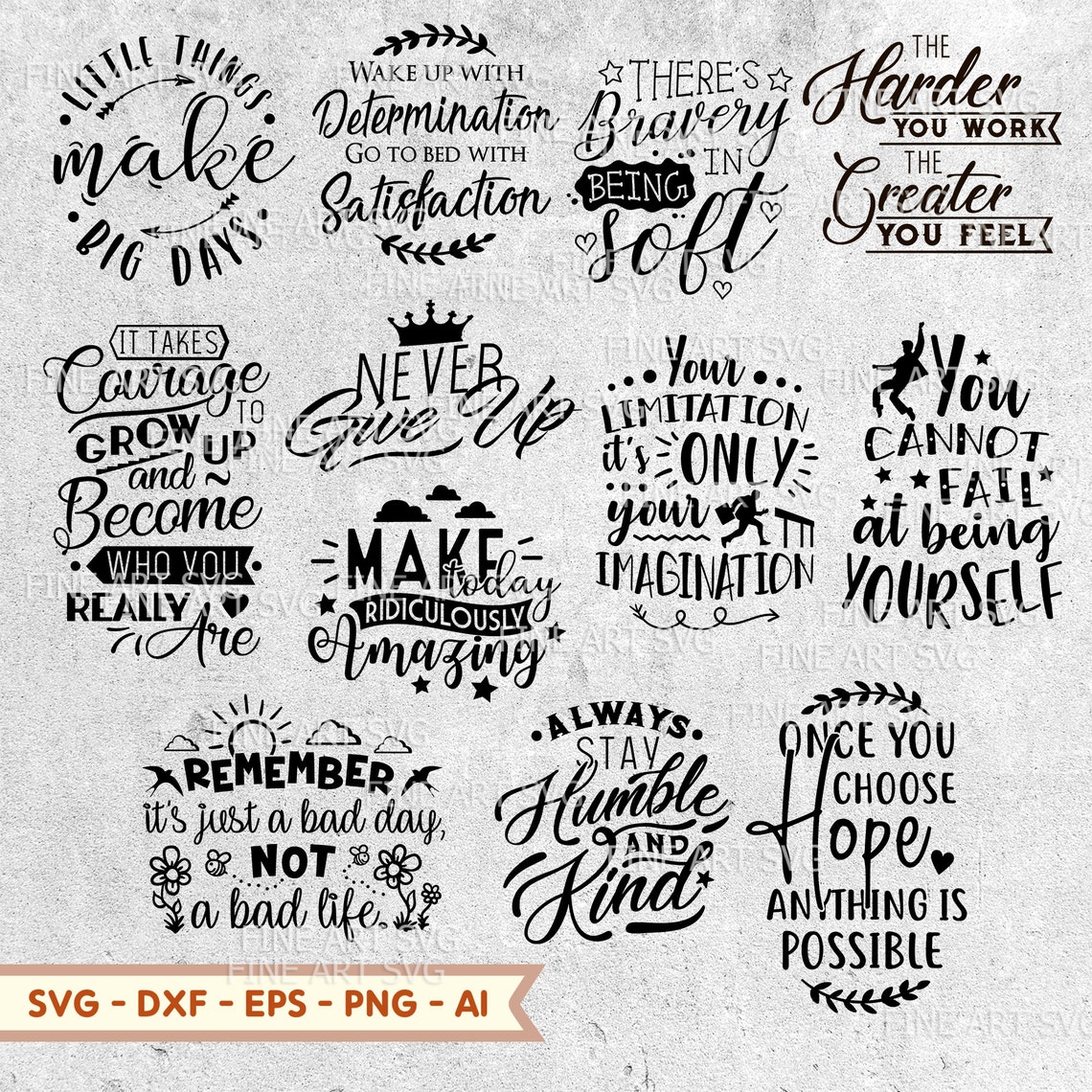 25 Inspirational Svg Cut Files Motivational Quote Svg Bundle - Etsy