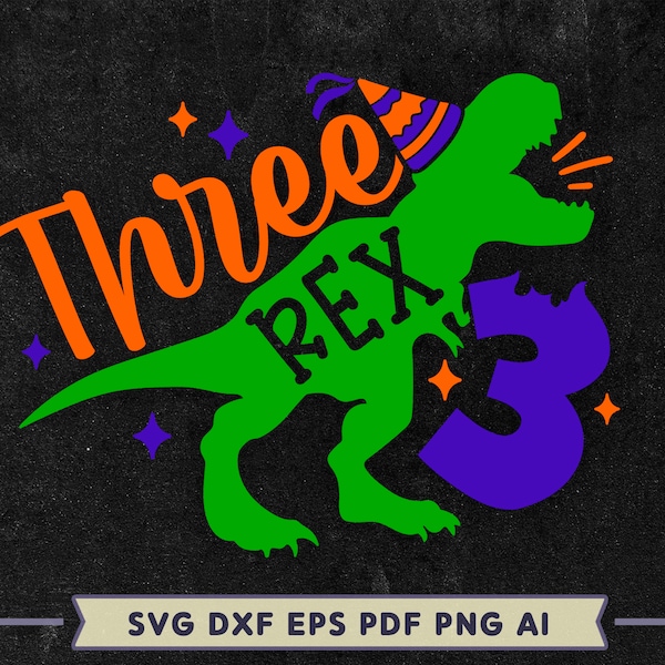 Three Rex Svg - Etsy
