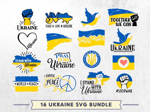 Ukraine SVG Bundle Stand With Ukraine SVG Support Ukraine - Etsy