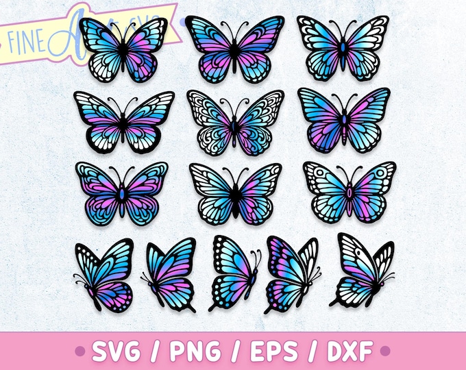 Butterfly 3D Cricut Pattern, SVG and PDF Cutting Files. Winter ...