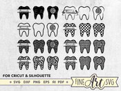 Teeth Clip Art Vintage Dental Printable Human Teeth Diagram Sublimation ...