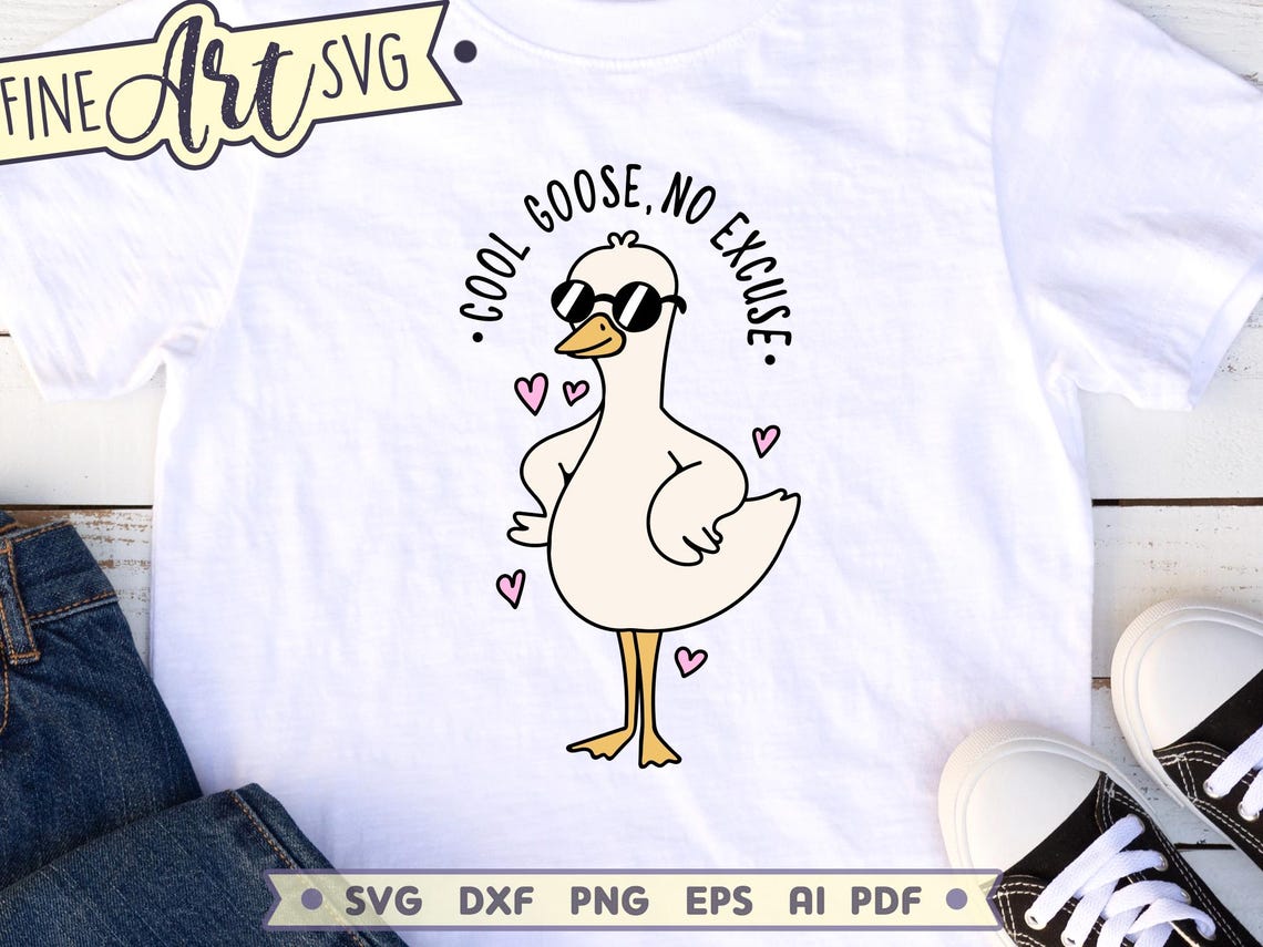 Funny Goose SVG Bundle: Sassy Cartoon Goose Clipart (digital Download ...