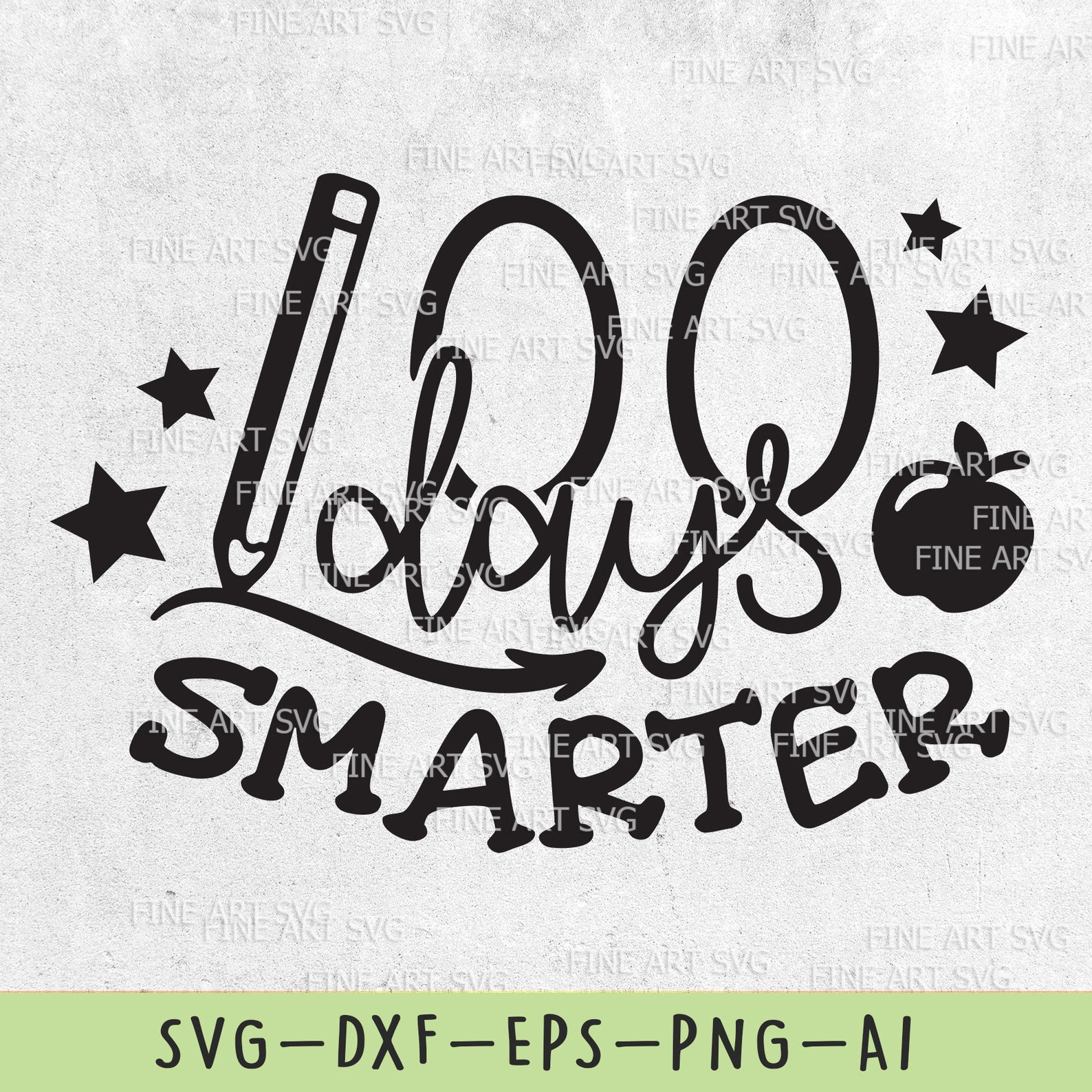 100 Days Smarter Svg Design 100 Days Of School Cut Files For Etsy